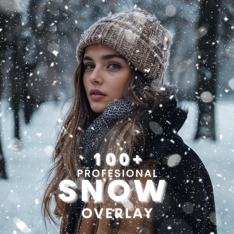 Bundle Winter Snow Overlays | Falling Snow Overlays, Snowflake, Bokeh Effect for Photoshop ...