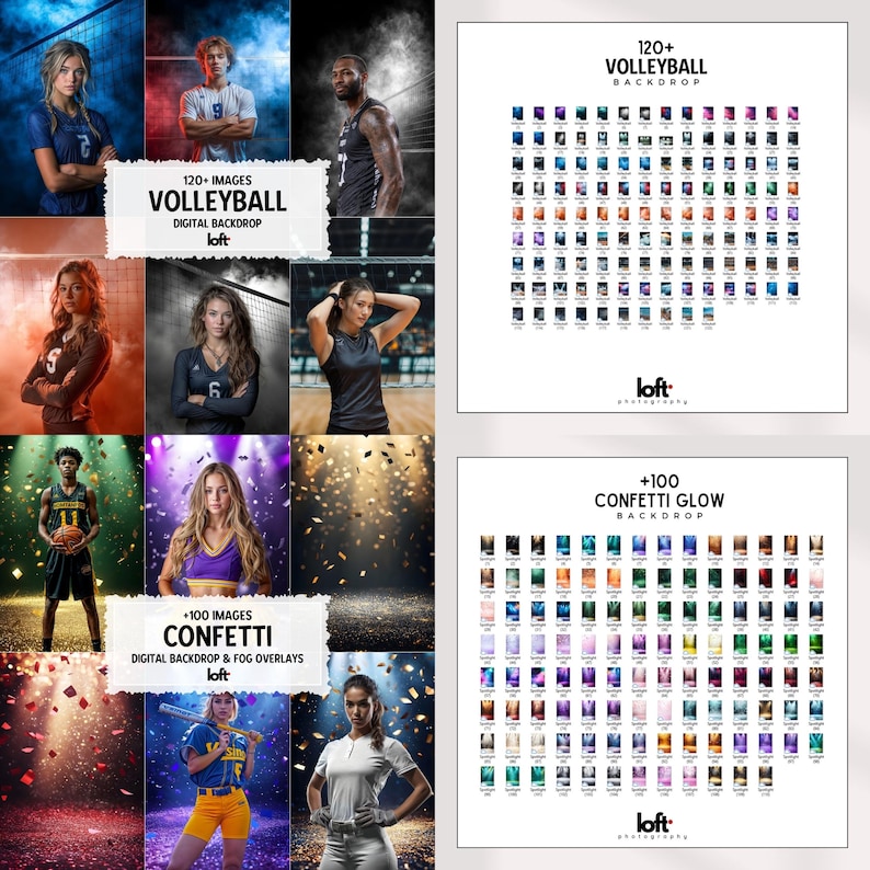 Sports Backdrops Bundle | Football, Baseball, Softball, Volleyball ...