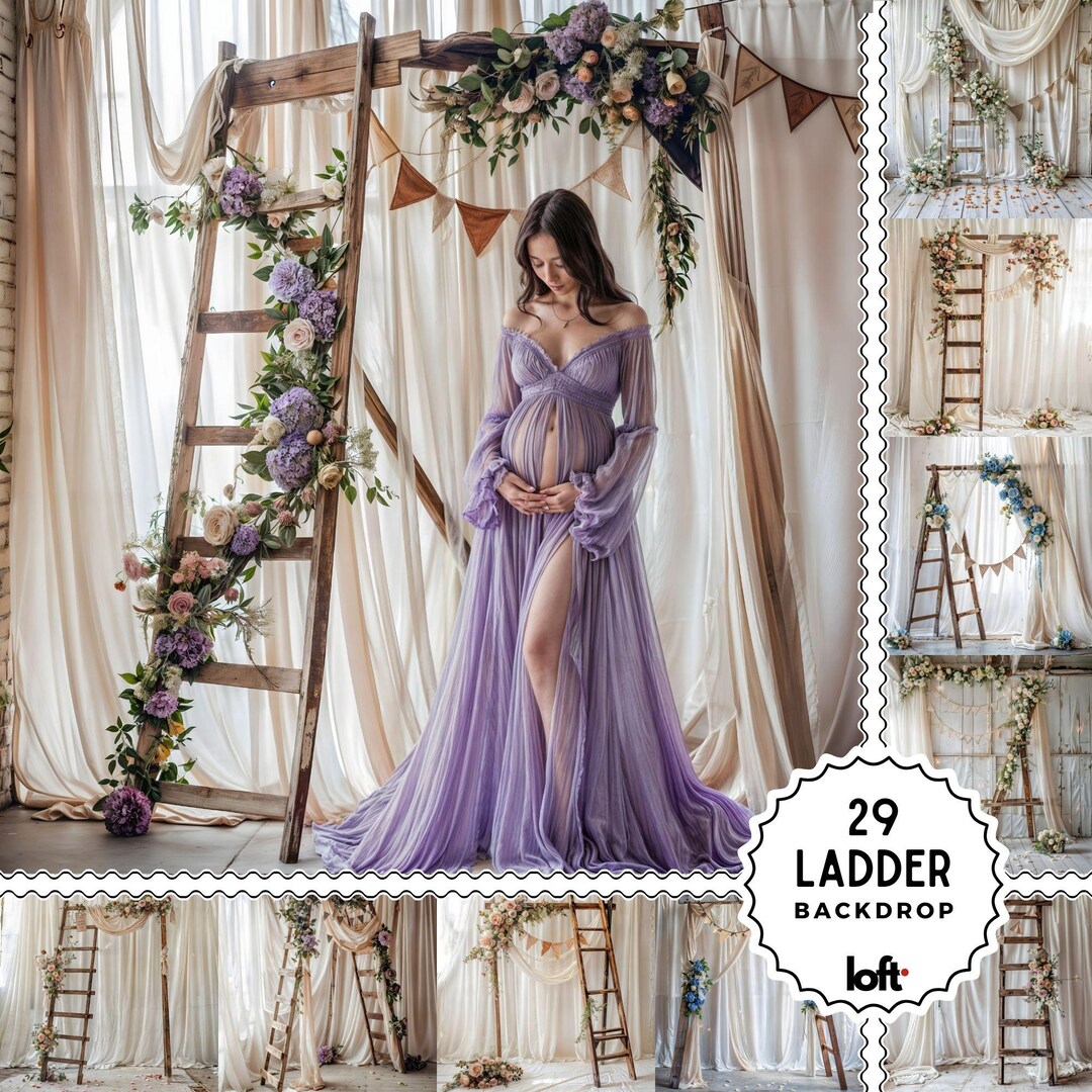 Elegant Fine Art Textures and Curtain Digital Overlays for Maternity ...