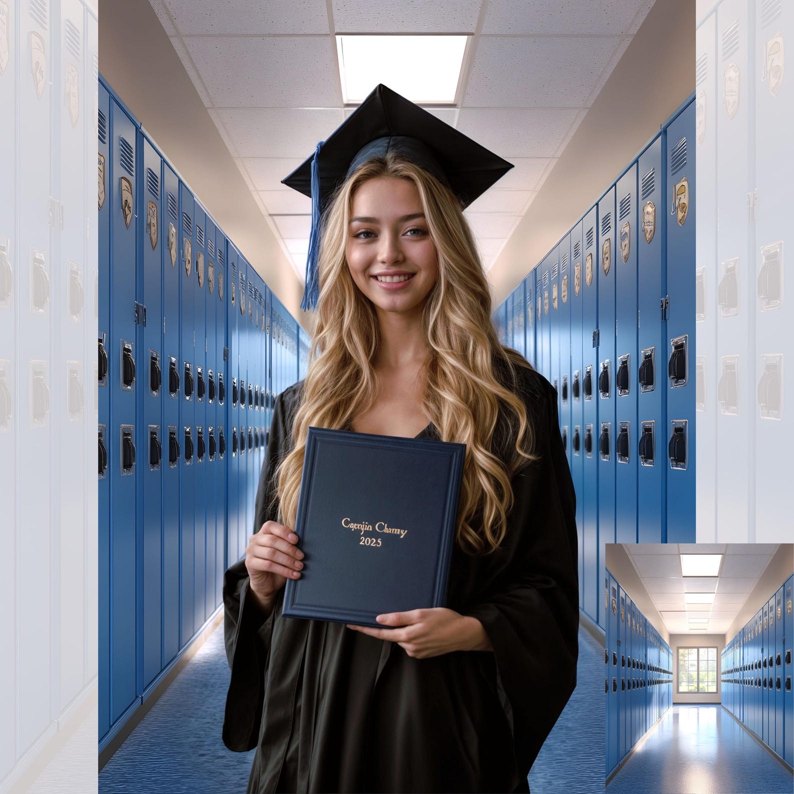 School Locker Backdrop Overlay Bundle for Portrait Photography, Digital ...