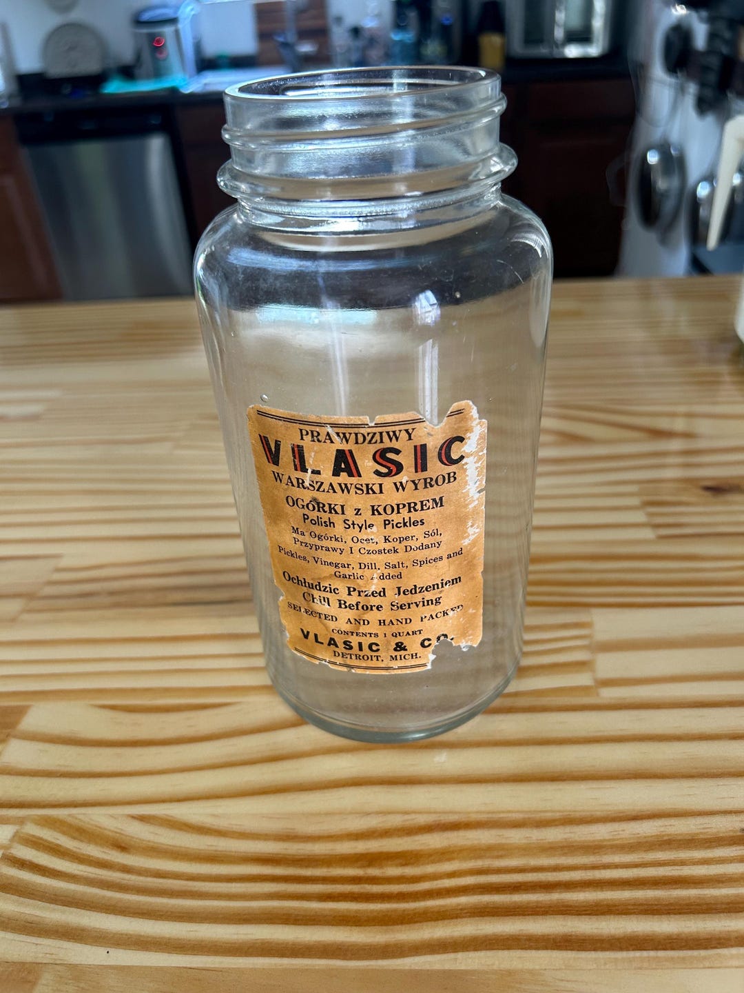 Vintage Vlasic Pickle Jar With Label - Etsy