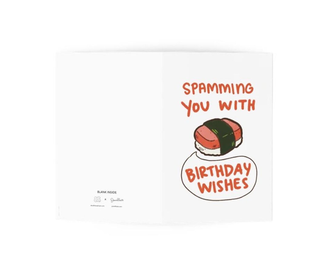Spamming You With Birthday Wishes Greeting Card, Blank Greeting Card ...