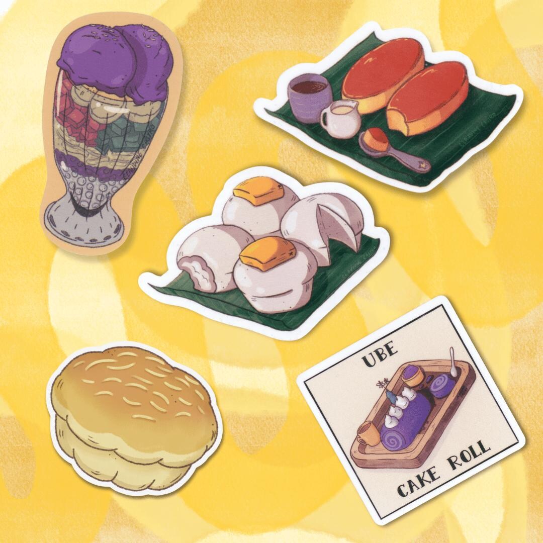 5 Filipino Sweets Stickers Bundle, Cute Stickers, Stationery, Laptop ...