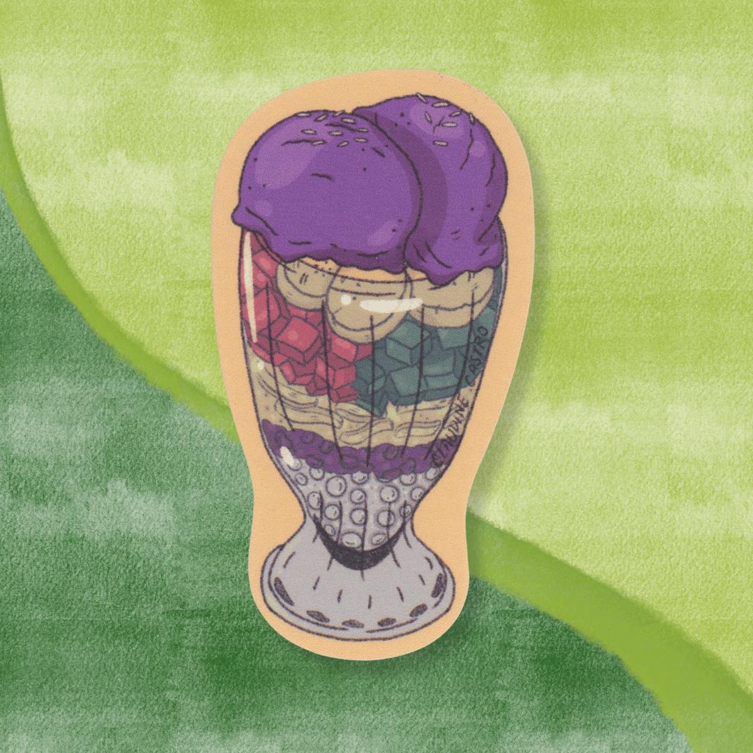 Halo Halo Sticker, Cute Stickers, Stationery, Laptop Sticker, Foodie ...