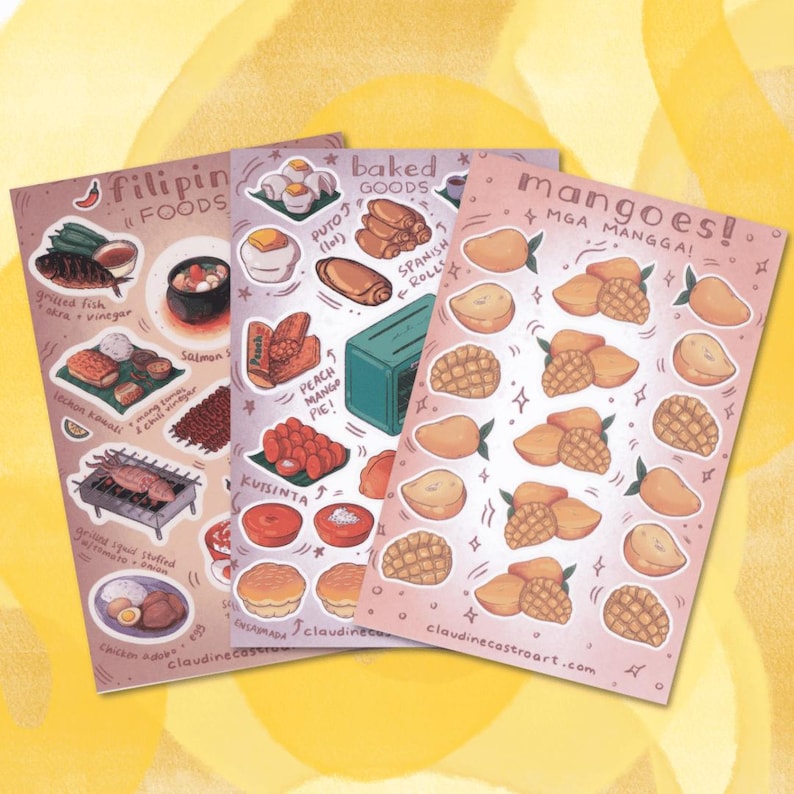 3 Filipino Food Sticker Sheets Bundle - Etsy