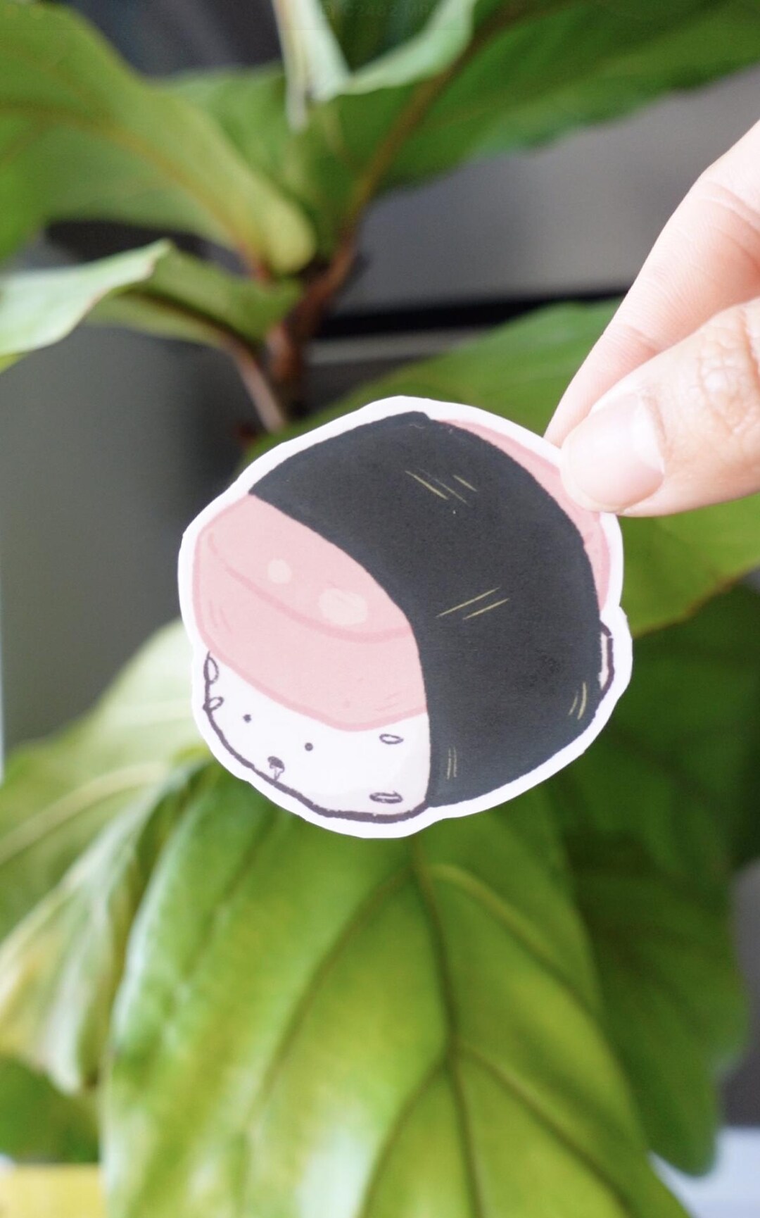 Spam Musubi With Face Open Mouth Drooling Sticker, Cute Stickers ...