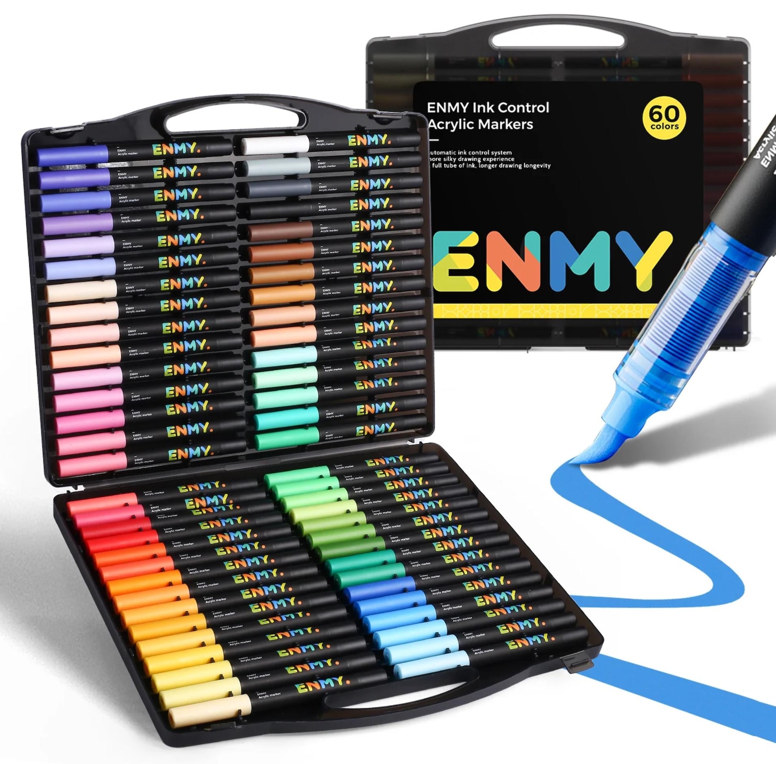 Digital PDF Enmy - 60-piece Acrylic Markers Swatch Template | DIY ...
