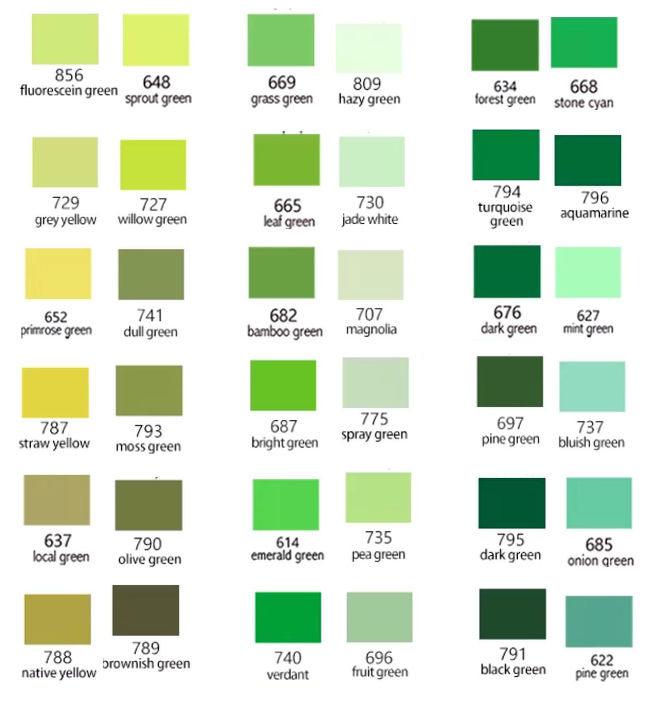 Digital PDF Guangna - 168-piece Brush Markers Swatch Template | DIY ...