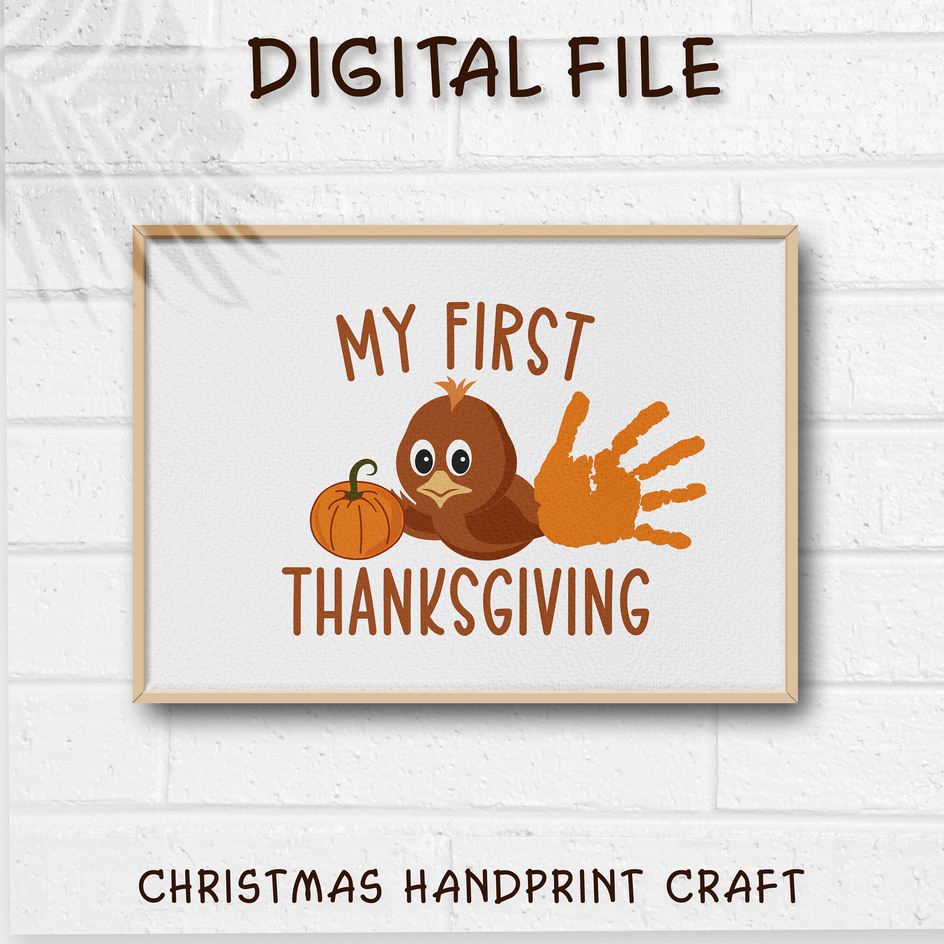 Thanksgiving Handprint Craft, Thanksgiving Handprint Art Toddler, DIY ...