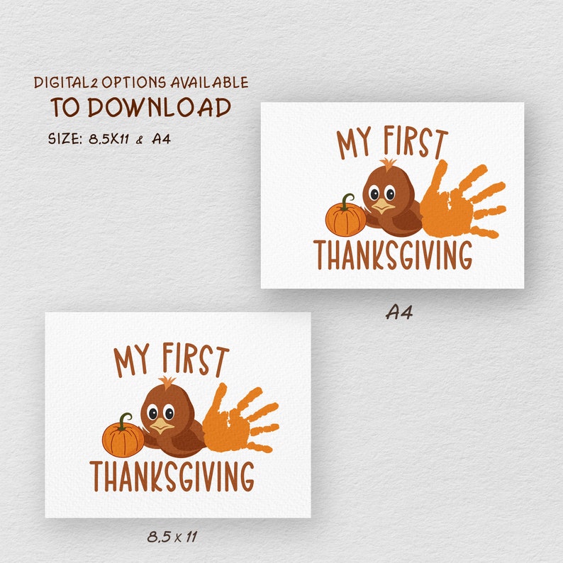 Thanksgiving Handprint Craft, Thanksgiving Handprint Art Toddler, DIY ...