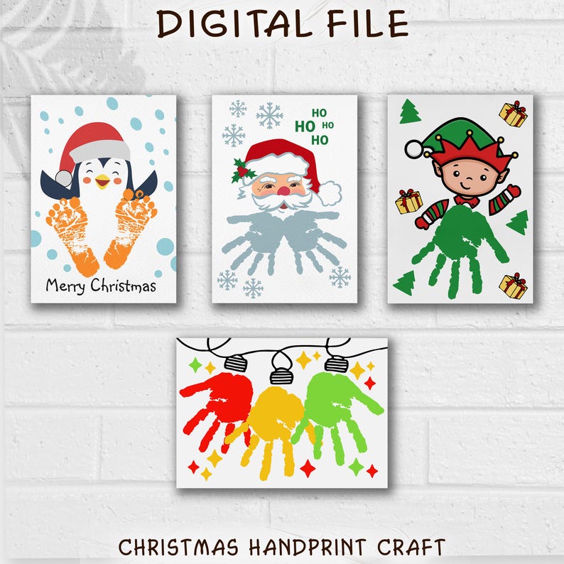 Christmas Handprint Craft Bundle, Handprint Christmas Activity, Winter ...
