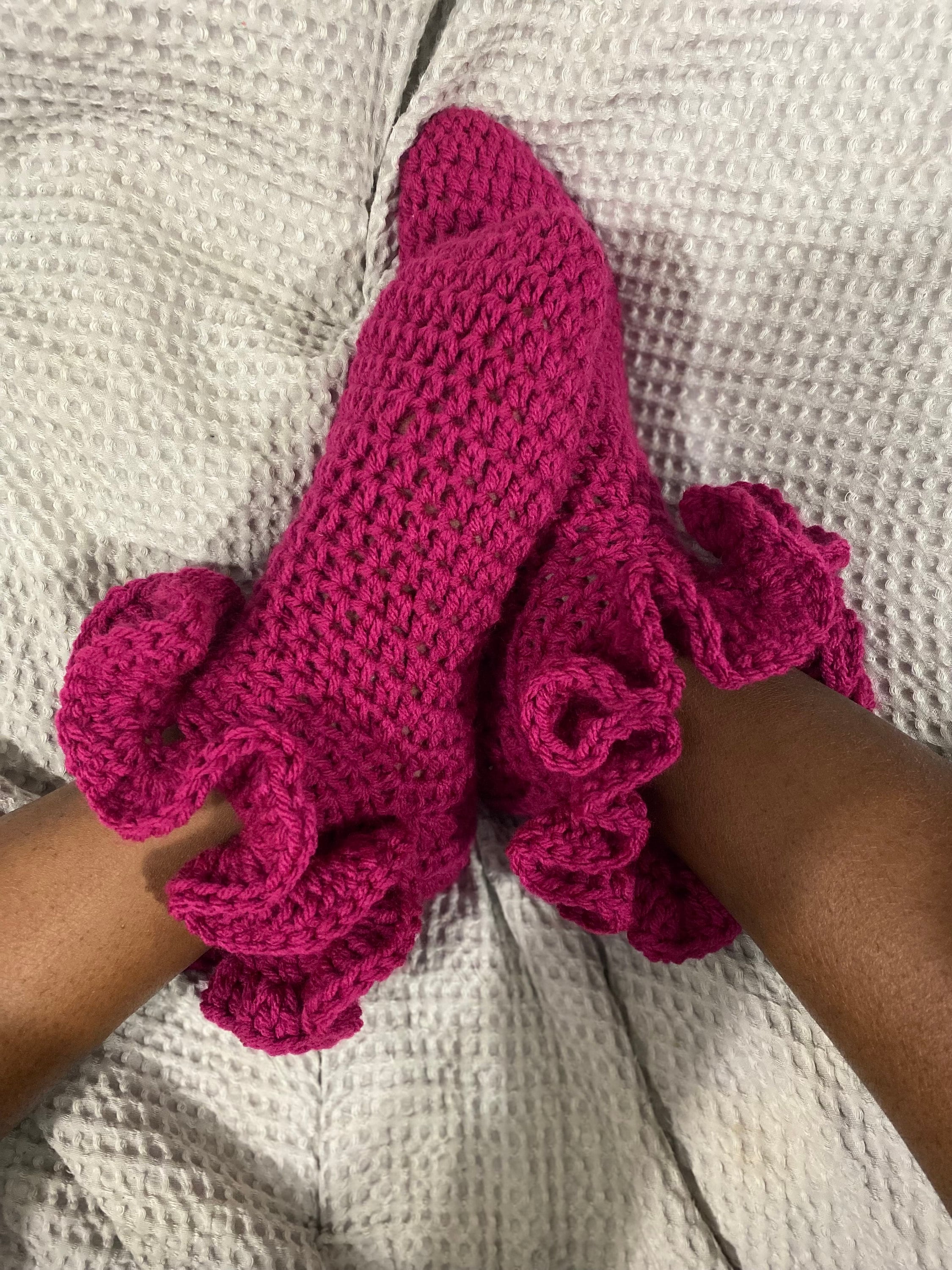 Crochet Ruffle Socks - Etsy