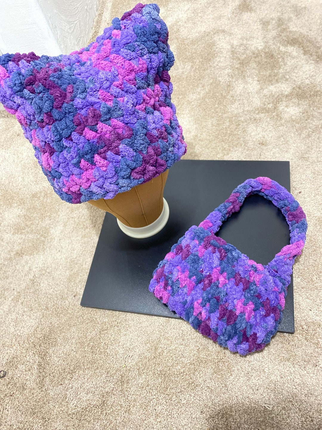 Chowder Cat Beanie With Matching Purse - Etsy