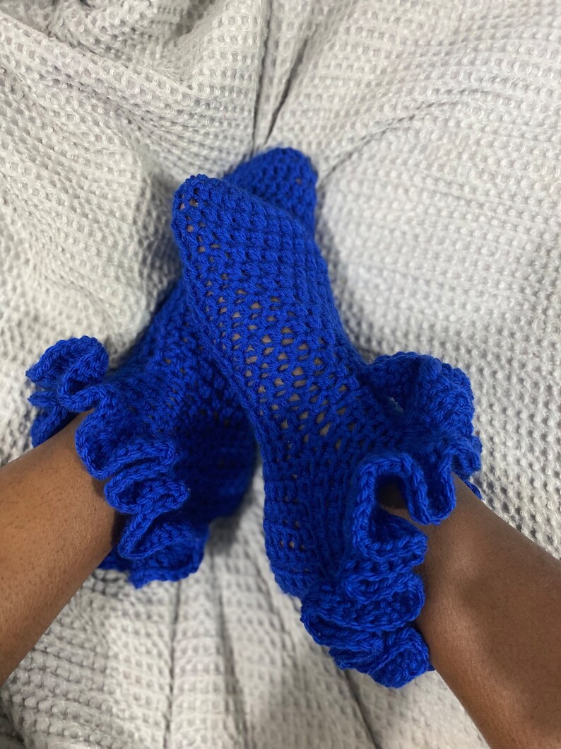 Crochet Ruffle Socks - Etsy