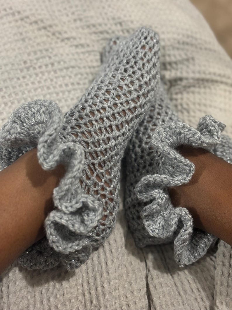 Crochet Ruffle Socks - Etsy