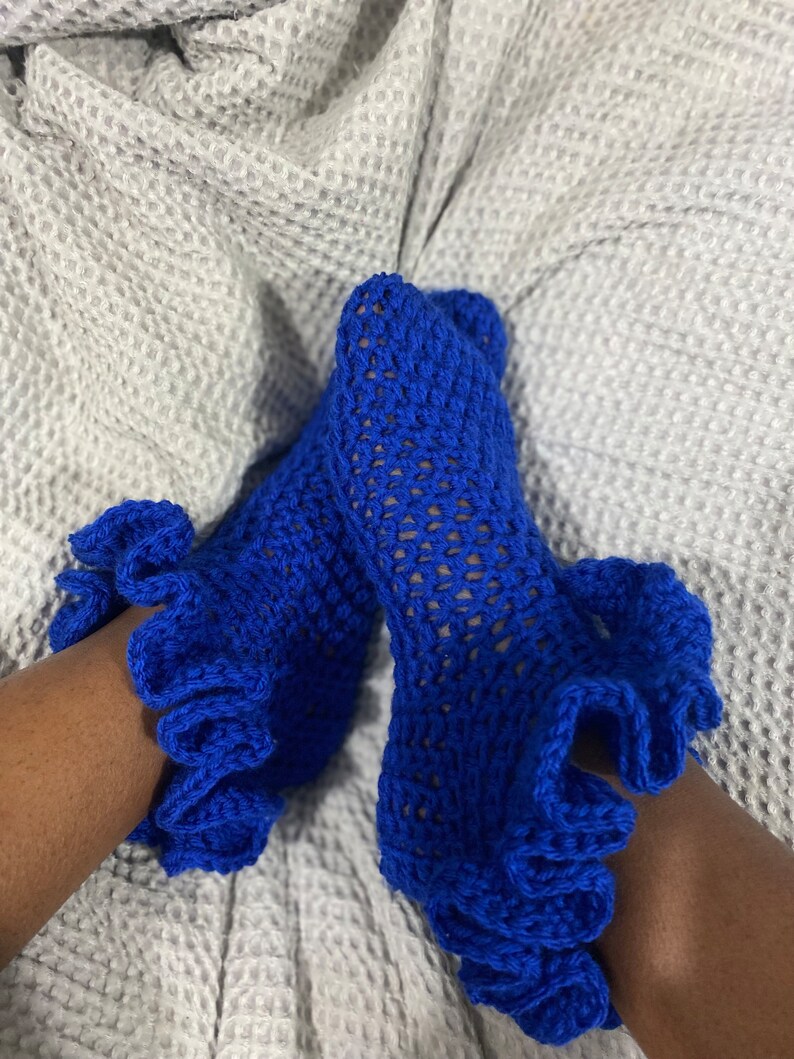 Crochet Ruffle Socks - Etsy