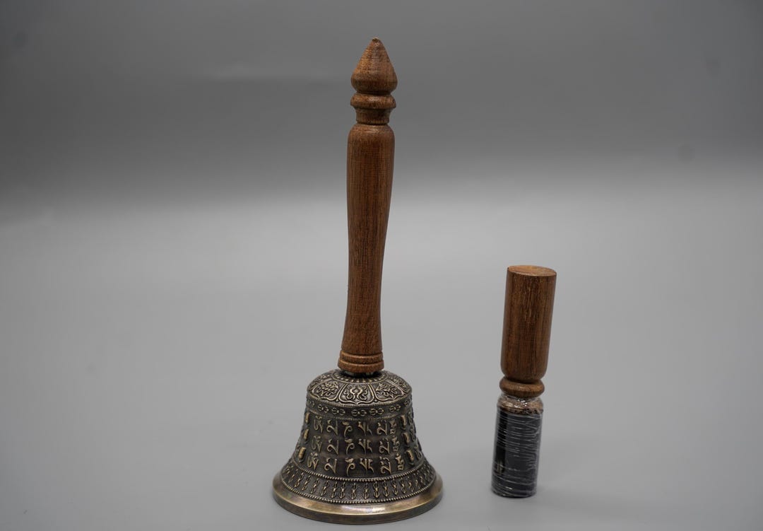 Tibetan Mantra Handle Bell -tibetan Singing Bowl From Nepal-holistic ...