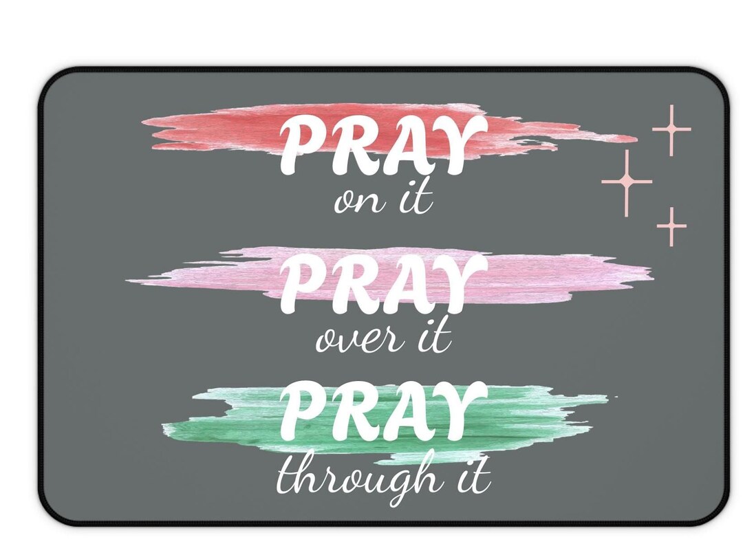 Christian Desk Mat, Bible Verse Non-slip Work Pad, Religious Office ...