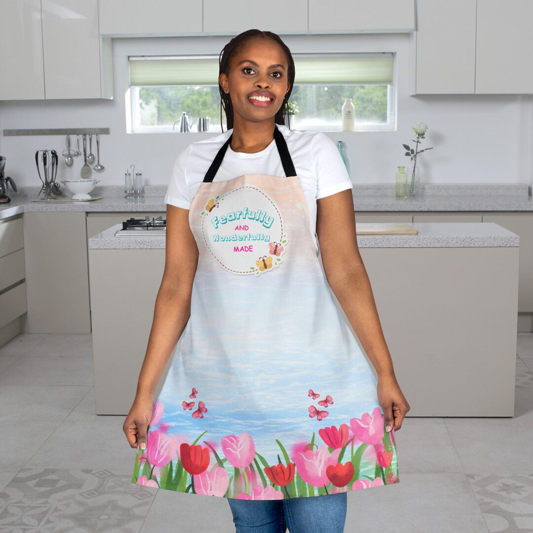 Christian Inspired Spring Apron, Cooking Attire With Bible Verse, Faith ...