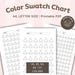 5printable Color Swatch Triangle Shape Charts PDF | Art Supply ...
