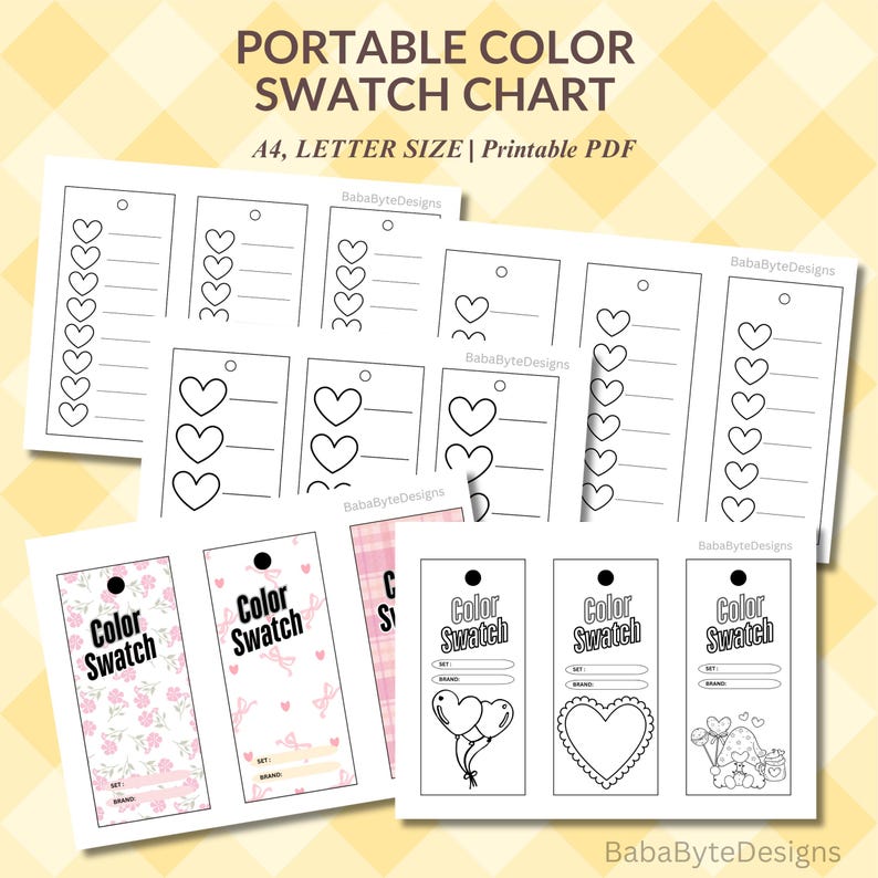 Printable Color Swatch Cards – Marker, Watercolor, Pencil Chart | Art ...