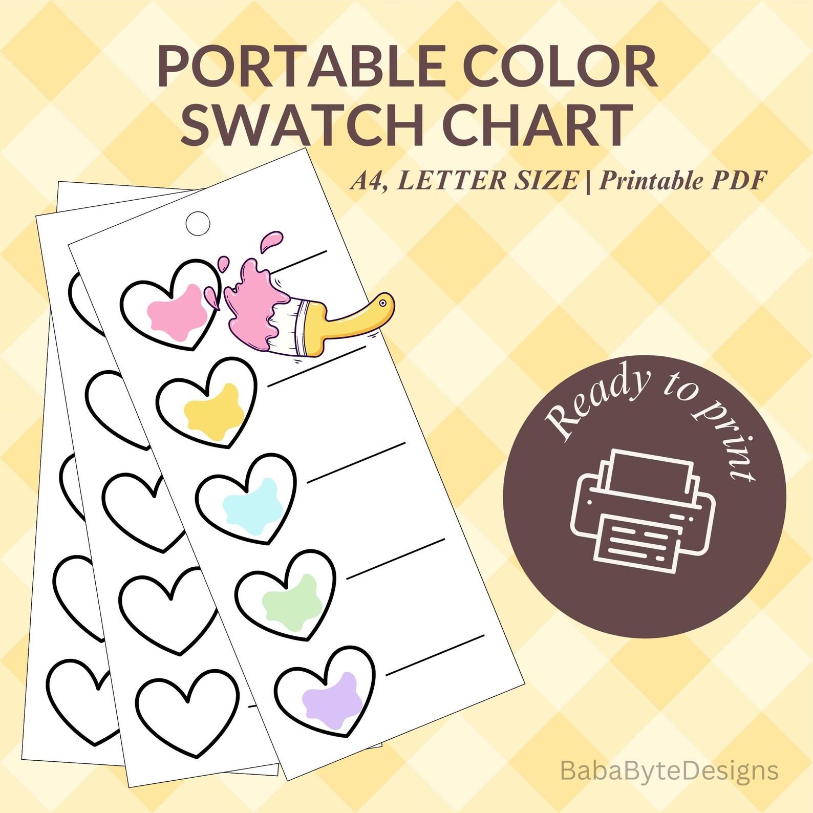Printable Color Swatch Cards – Marker, Watercolor, Pencil Chart | Art ...