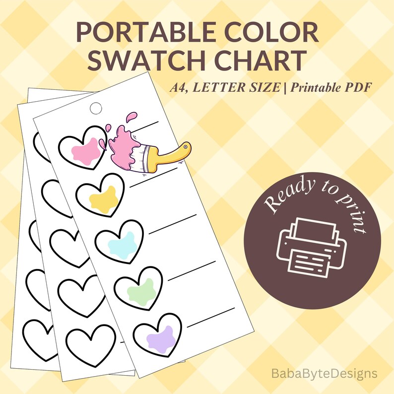 Printable Color Swatch Cards – Marker, Watercolor, Pencil Chart | Art ...