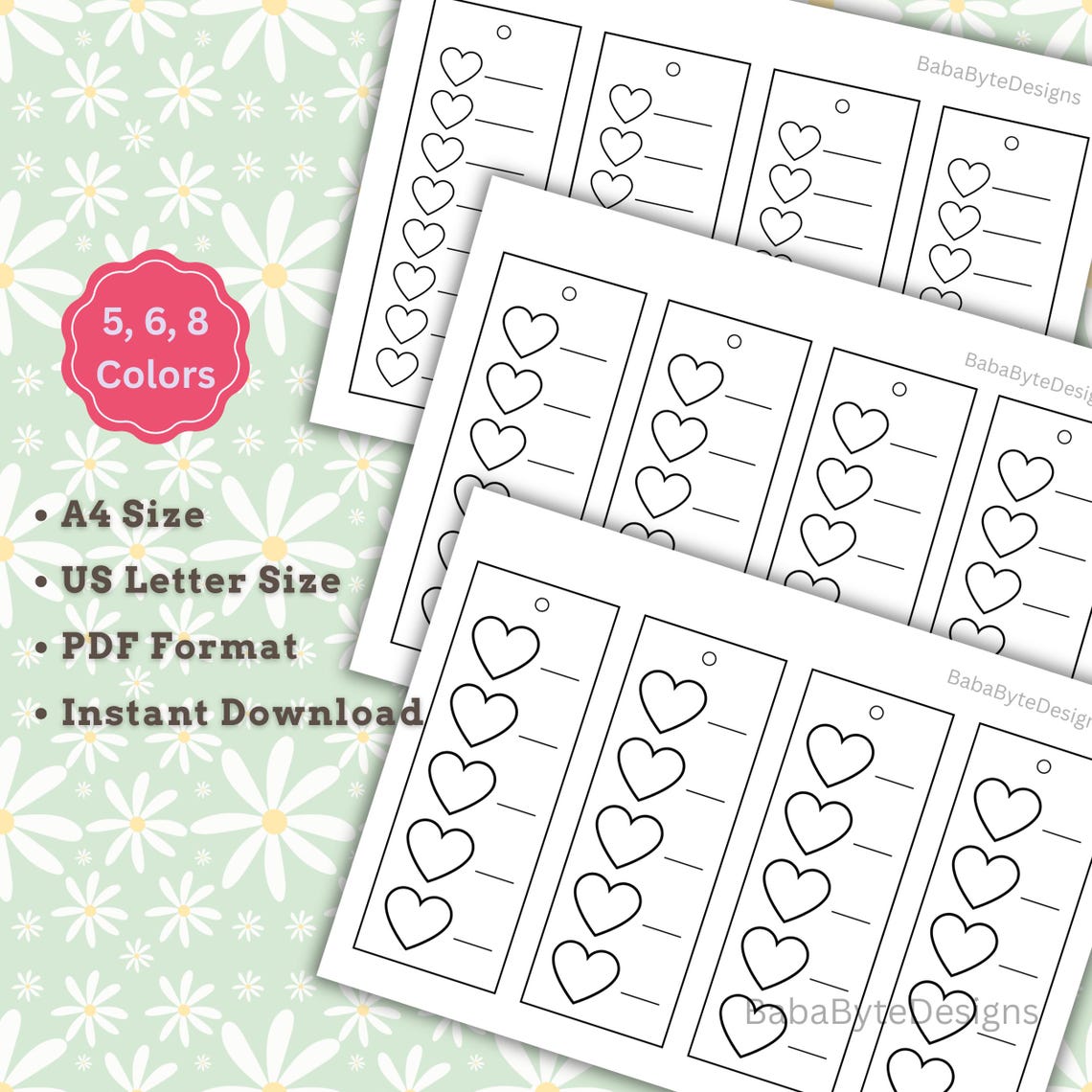 Printable Color Swatch Chart Set – for Artists | Marker, Watercolor ...