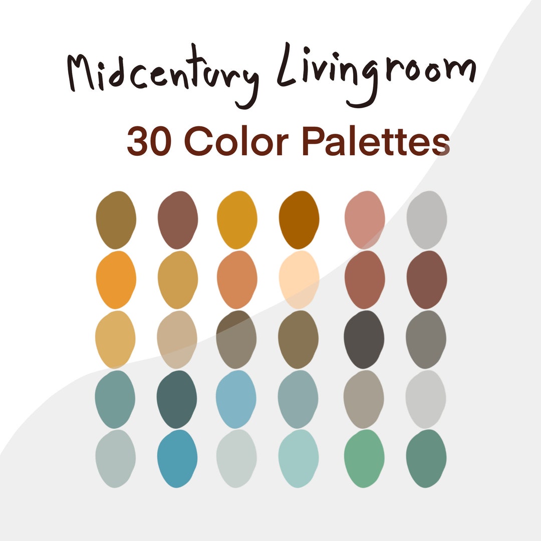Procreate Palette Swatches Midcentury Living Room Bright Warm Colors