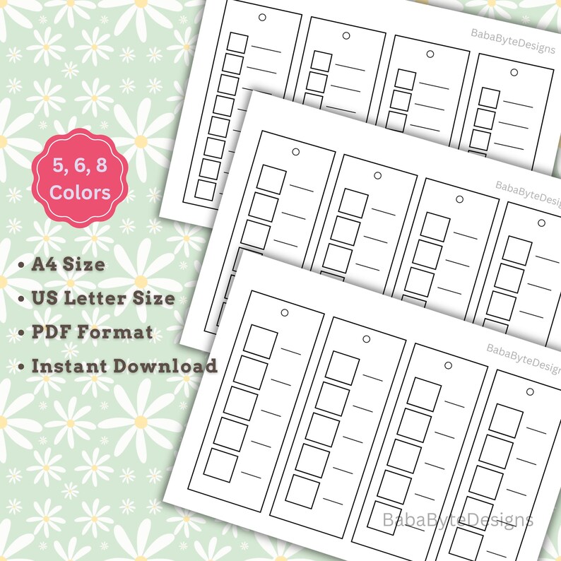 Printable Color Swatch Chart Set – for Artists | Marker, Watercolor ...