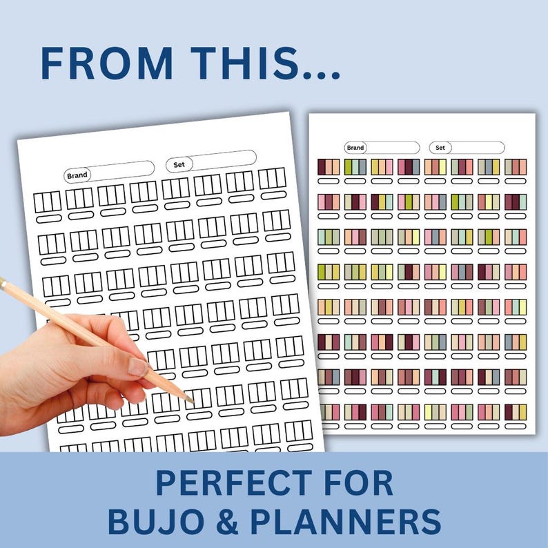 3-tone Color Swatch Chart Printable – 64, 100, 121 Colors | A4 Trio ...