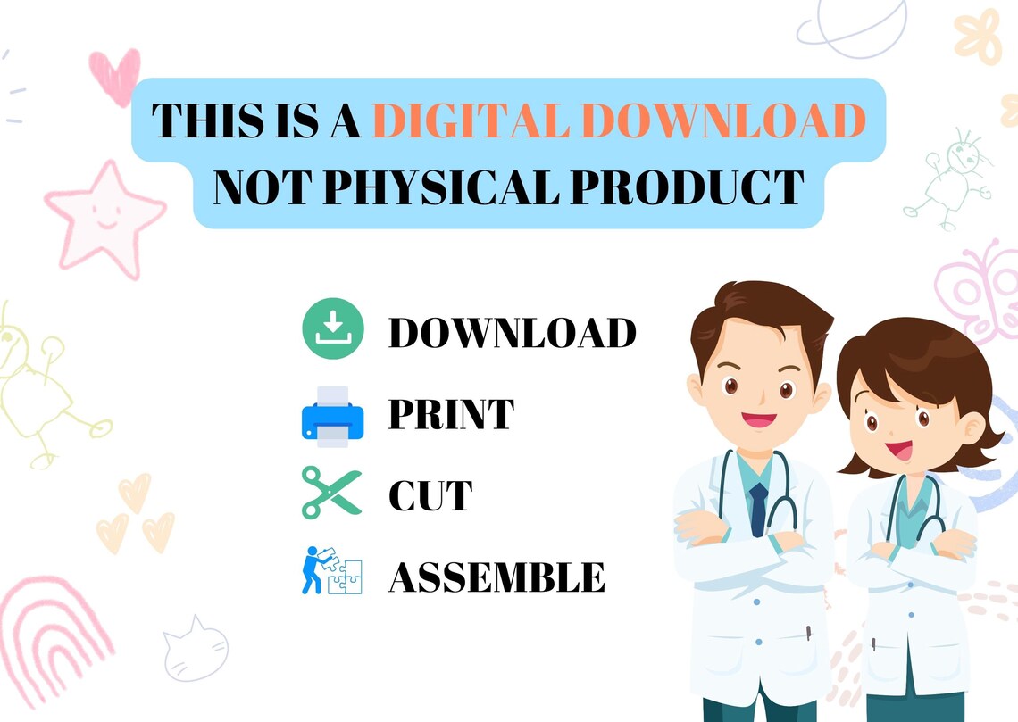 Doctor Role Play Printables: Kids Pretend Play Set (digital Download ...