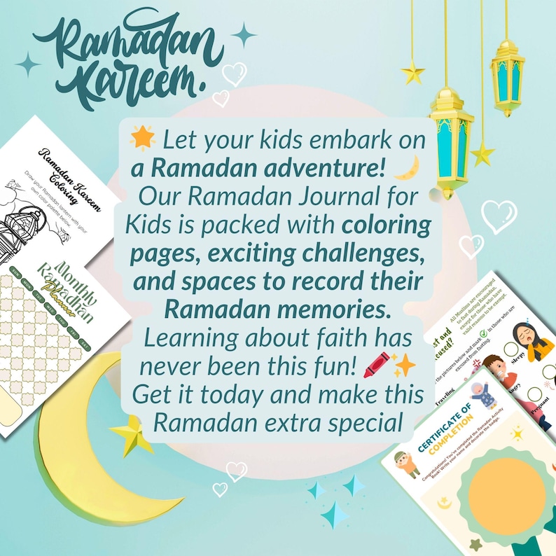Printable Muslim Kids Activities, Coloring & Journal - 150 Pages, 30 ...