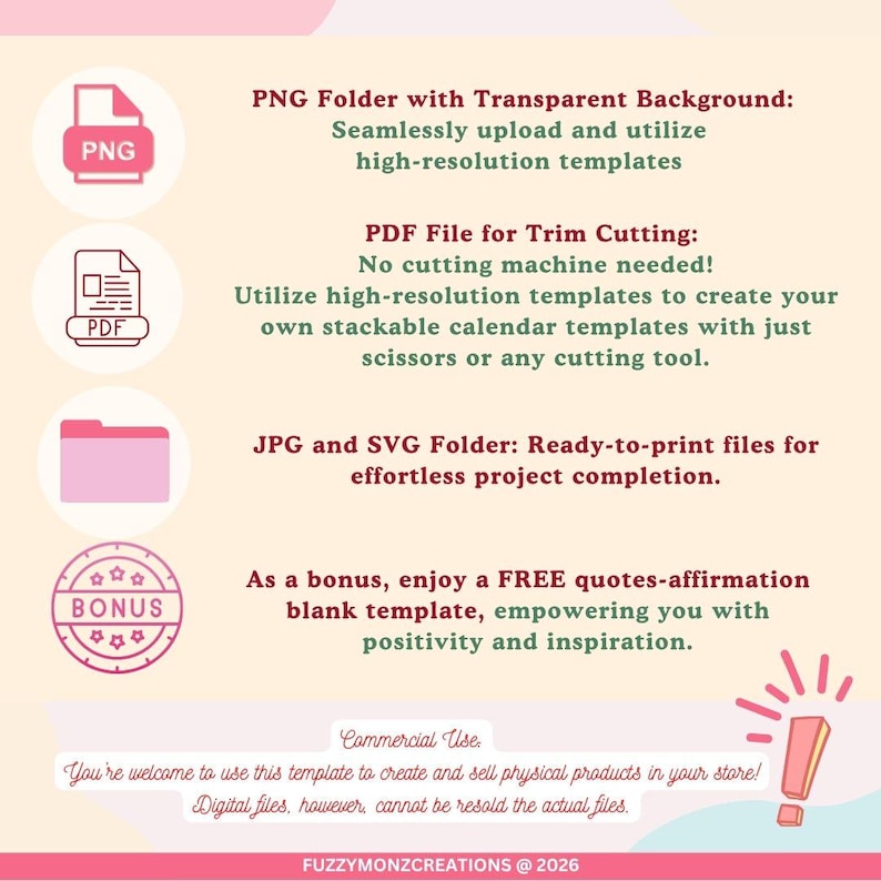 Printable Bloomy Flowers Desk Calendar 2026 - Etsy