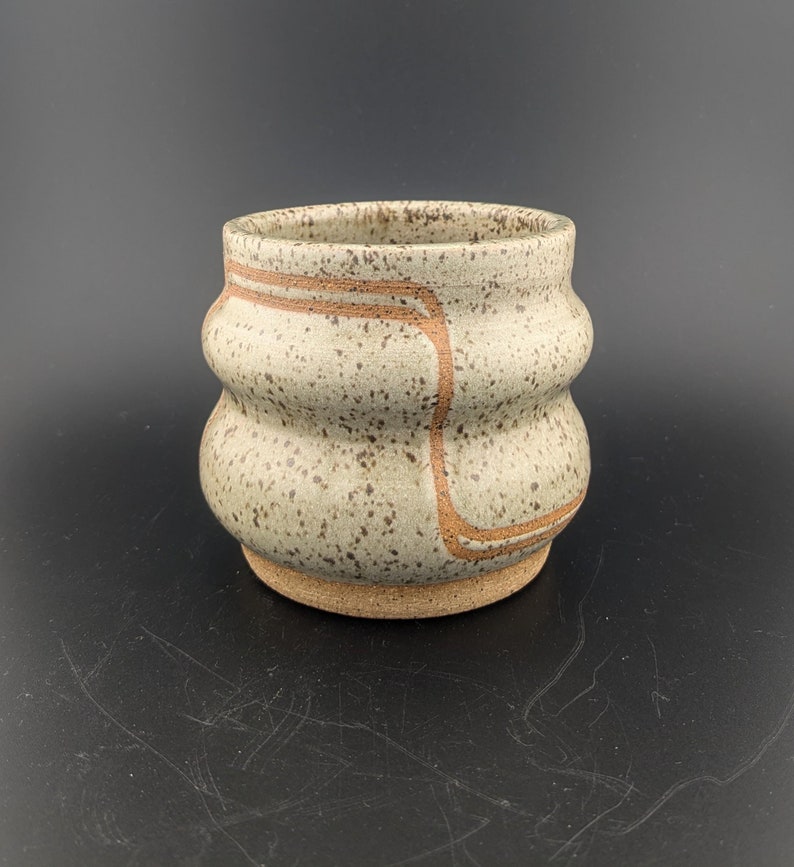 Bubble Cup, Wavy Speckled Cup, Round Ridged Mug, Handmade Artisan ...