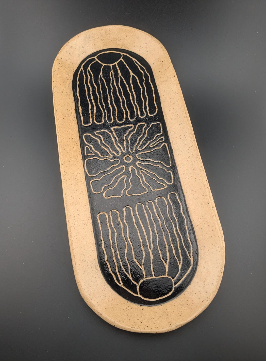 Oval Platter, Charcuterie Tray, Handmade Serving Plate, Rounded ...