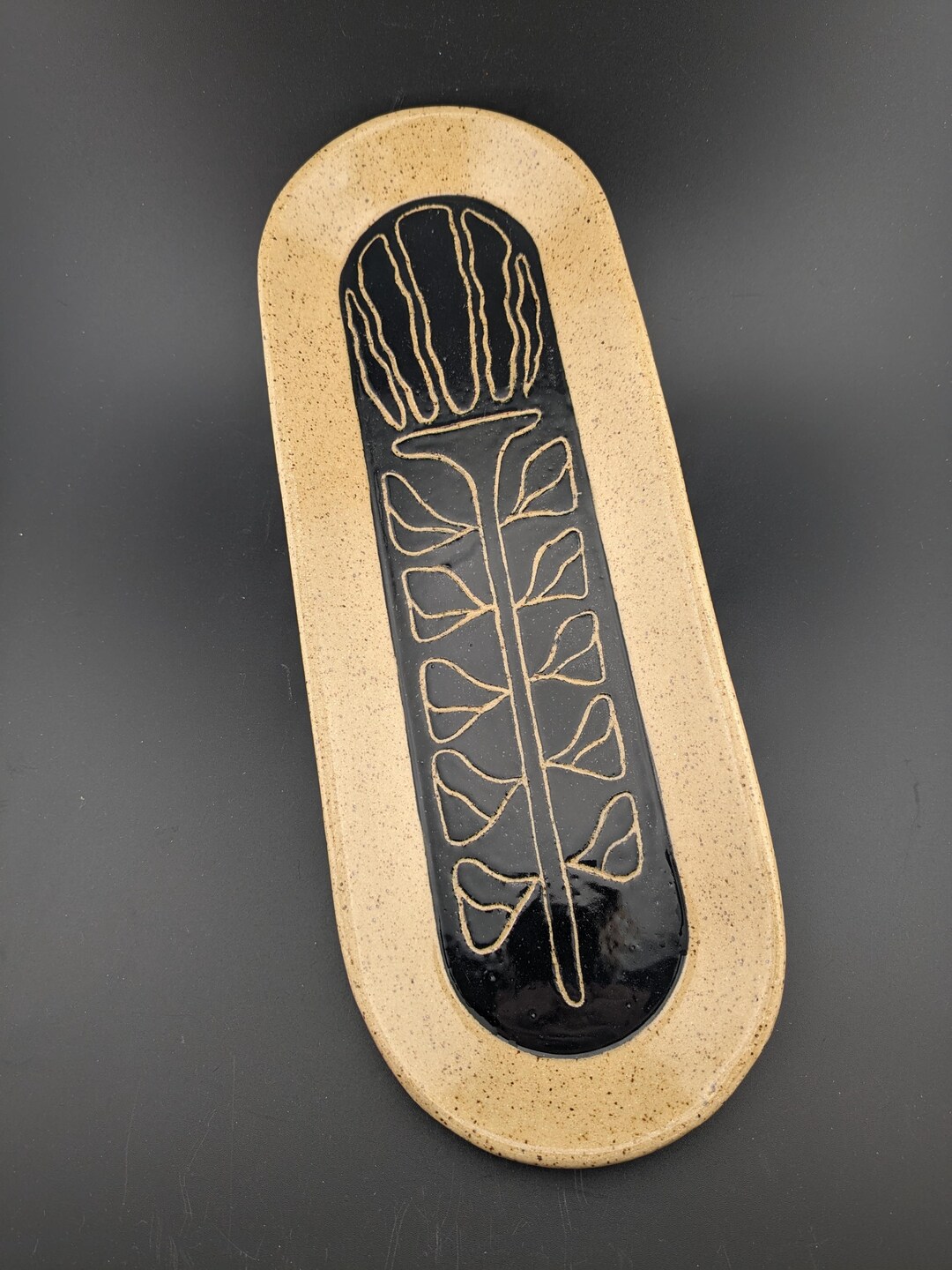 Oval Platter, Matisse Boho Flowers, Charcuterie Tray, Handmade Serving ...