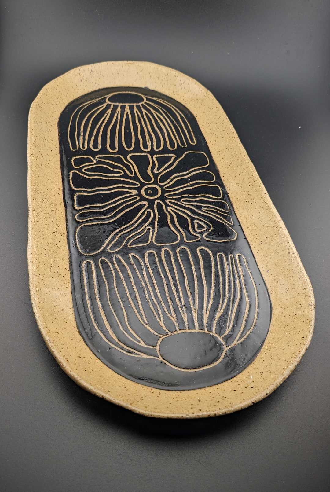 Oval Platter, Charcuterie Tray, Hand Painted Serving Tray, Matisse ...