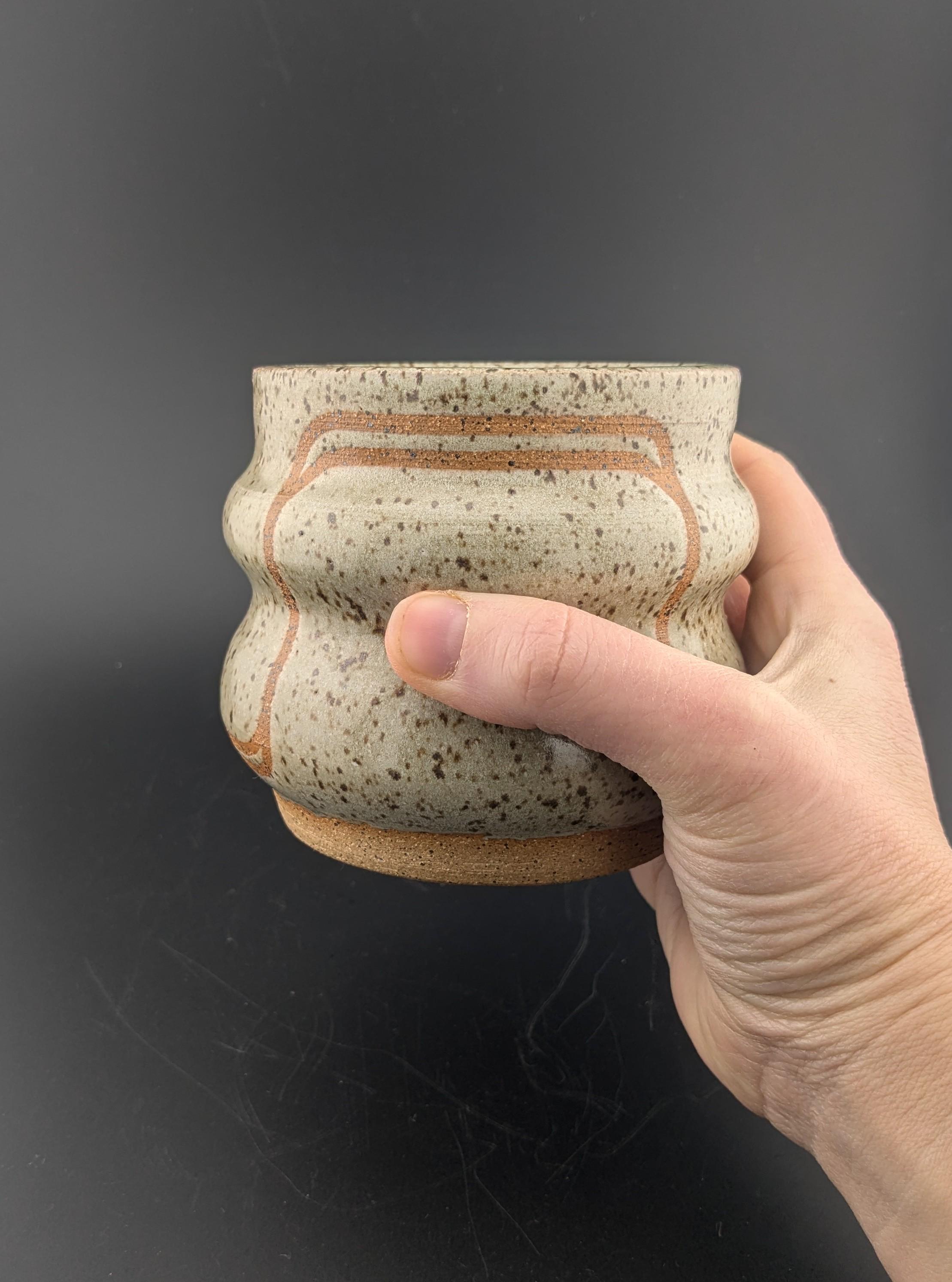 Bubble Cup, Wavy Speckled Cup, Round Ridged Mug, Handmade Artisan ...