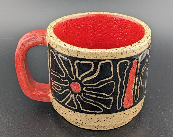 Vibrant Red Mug, Red Coffee Mug, Matisse Mug, Modern Bright Mug, Red ...