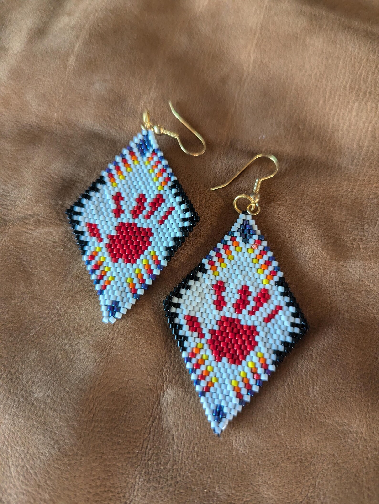 Hand-beaded MMIW Dangle Earrings - Etsy
