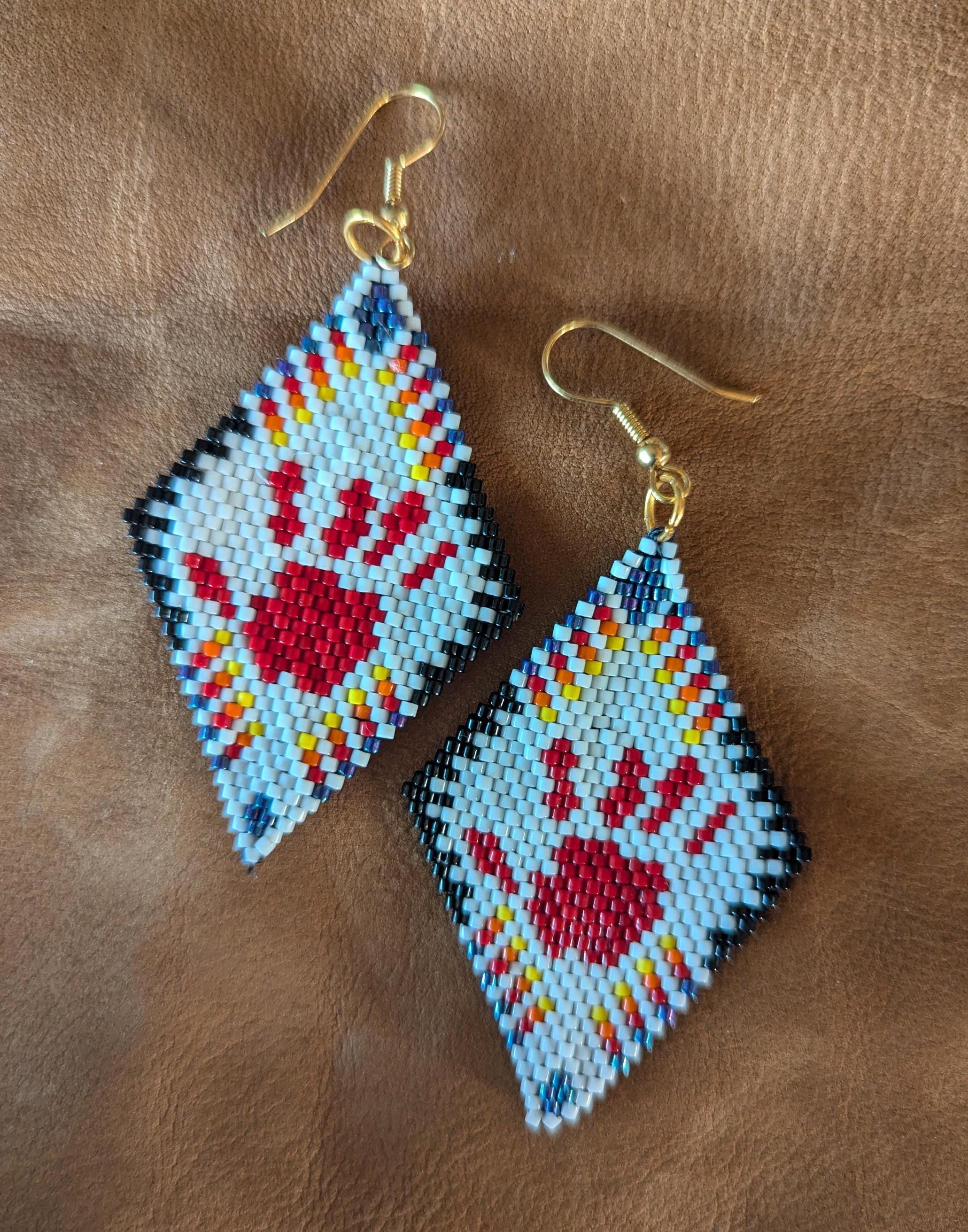 Hand-beaded MMIW Dangle Earrings - Etsy