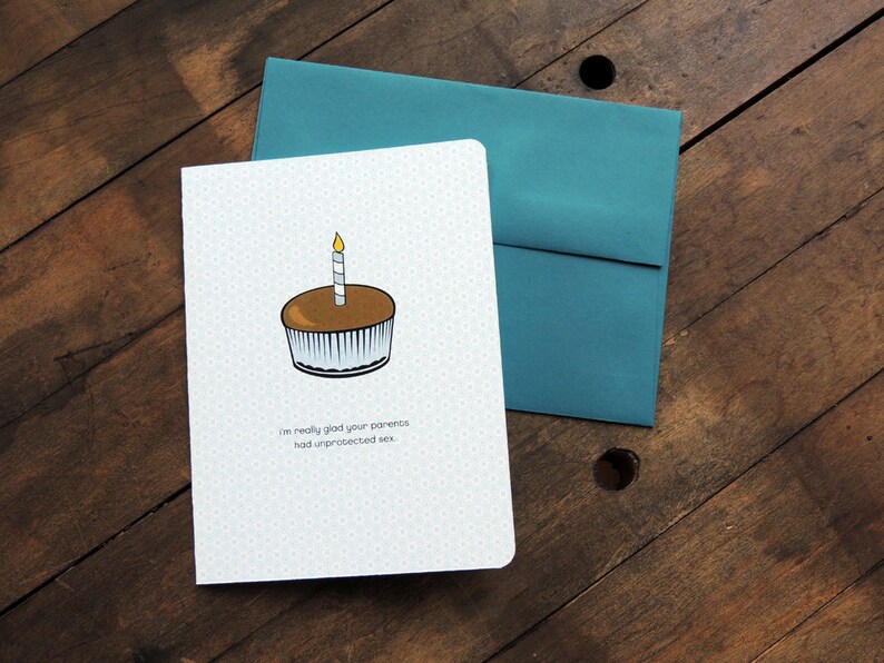 Funny Inappropriate Birthday Card Cupcake Unprotected Sex Etsy