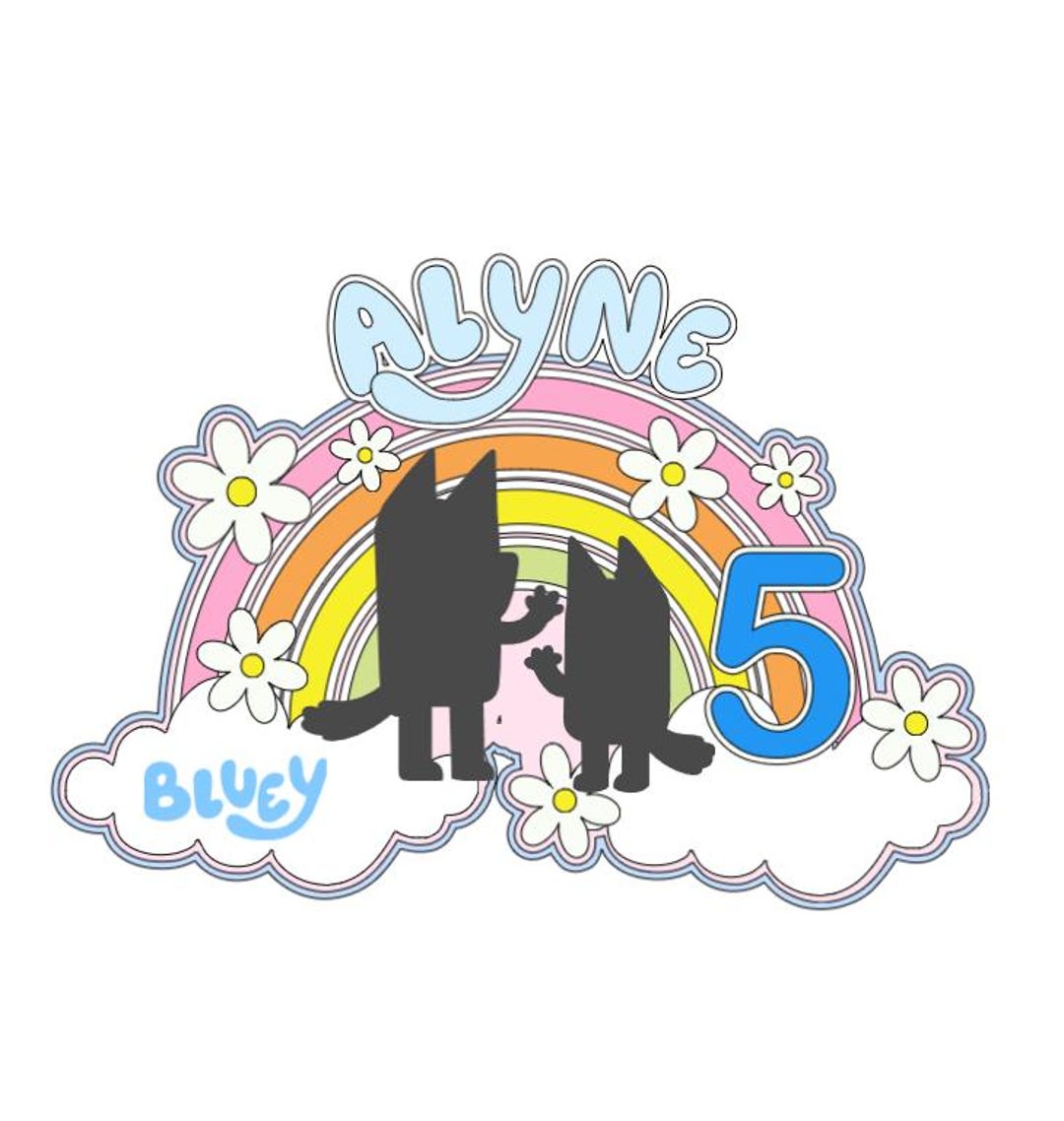 Blue Dog Cake Topper Blue Theme Blue Dog Birthday Cake Topper Cartoon ...