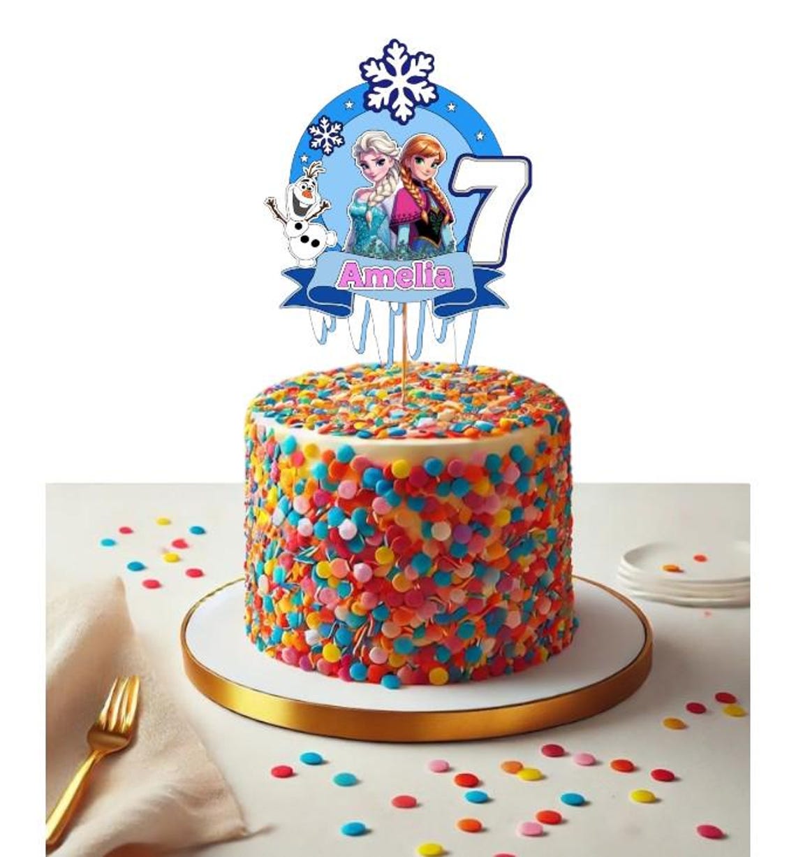 Frozen Cake Topper - Elsa Cake Topper - Queen Elsa Cake Topper - Kids ...