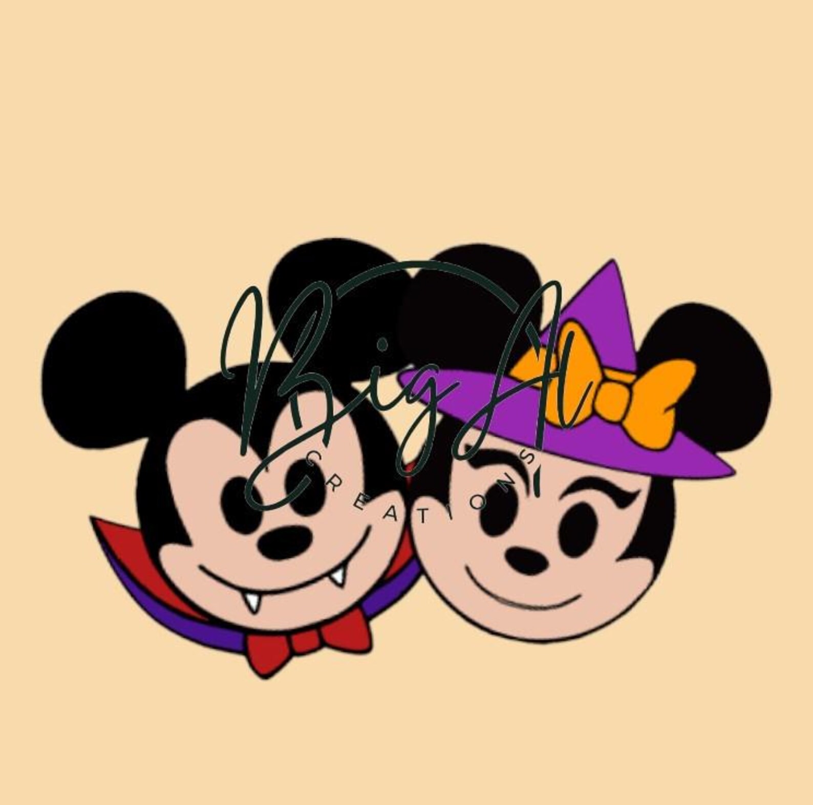 Halloween Card Disney Halloween Cards Minnie and Mickey Card Disney ...