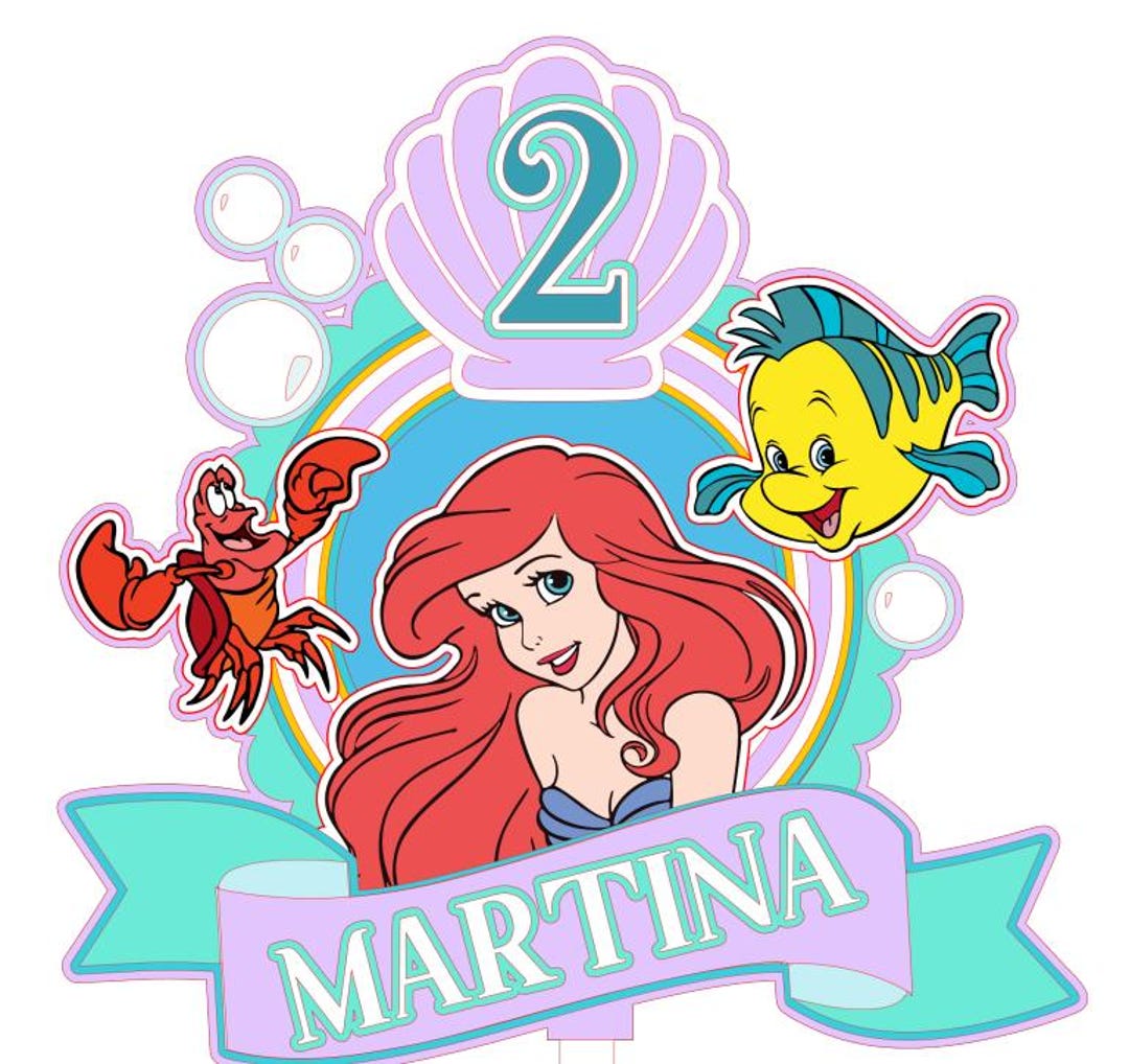 Ariel Cake Topper, the Little Mermaid Cake Topper, Mermaid Party, Ariel ...
