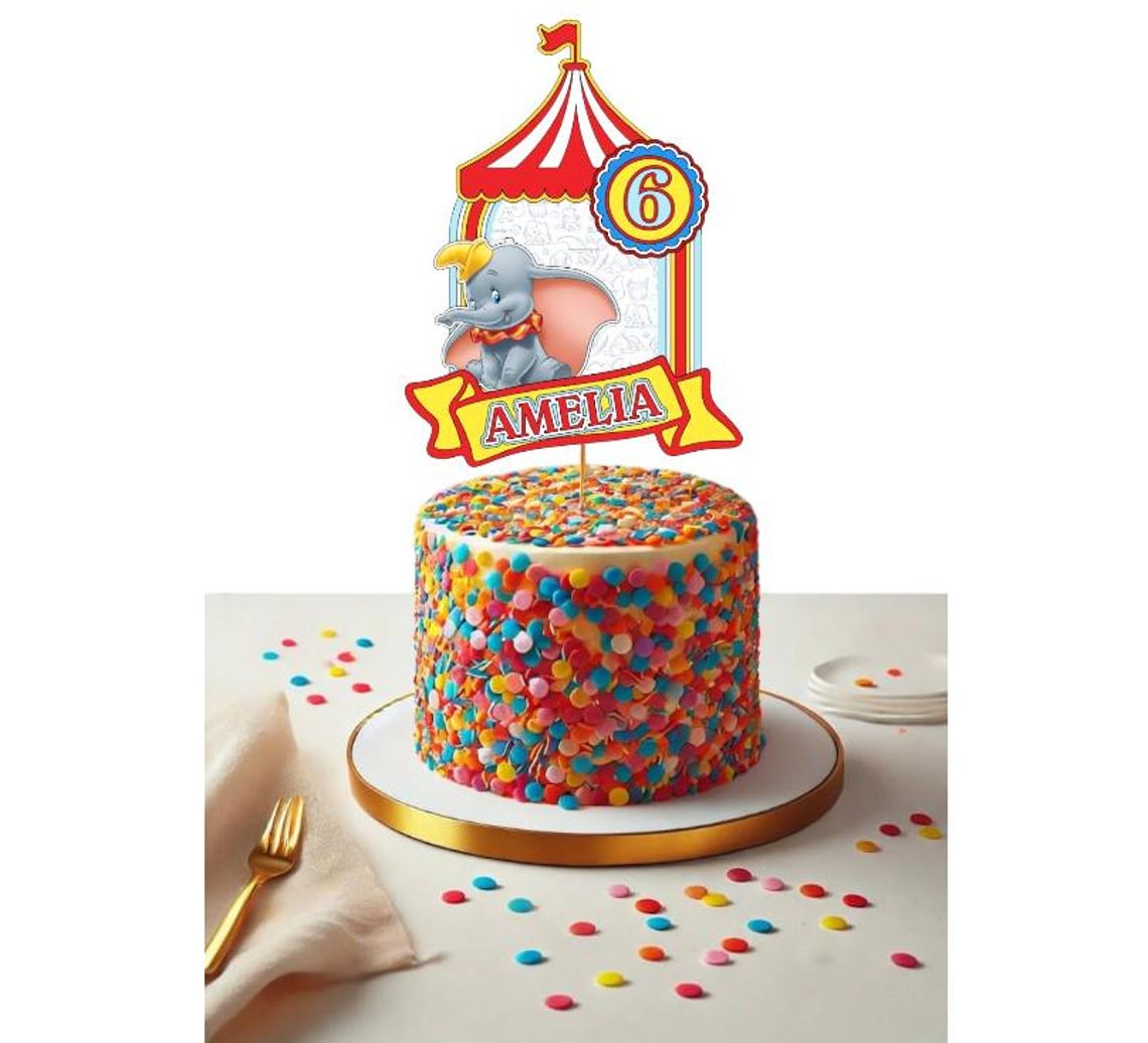 Dumbo Cake Topper - Dumbo Topper - Dumbo - Dumbo Birthday Cake Topper ...