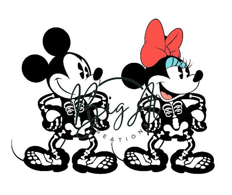Mickey and Minnie Skeleton Svg Layered Bundle, Instant Download for ...