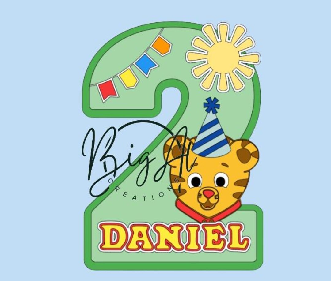 Daniel Tiger Cake Topper Boys Cake Topper Daniel Tigers Neighborhood ...